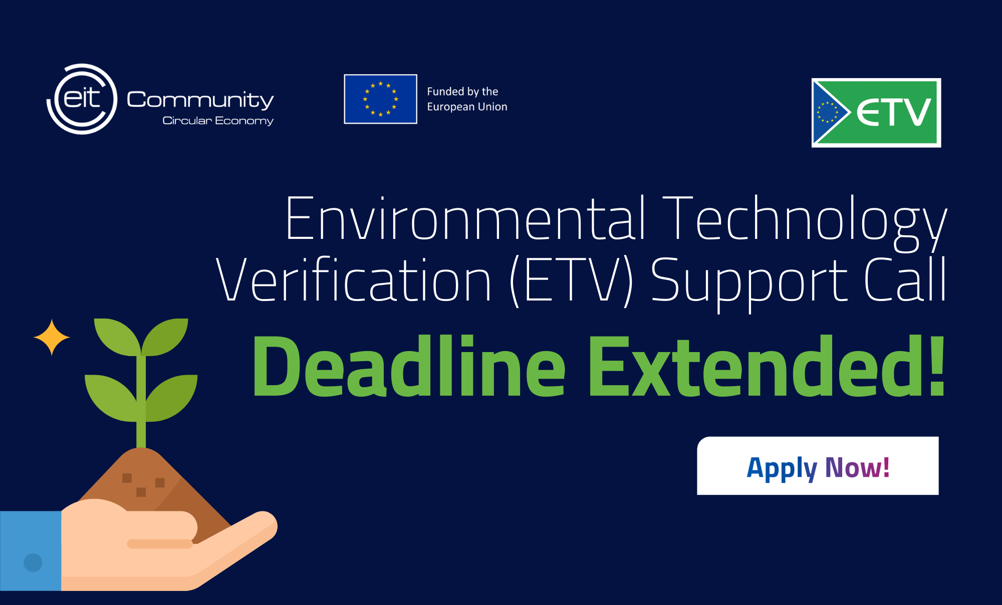 Environmental Technology Verification Support Call - EIT Manufacturing