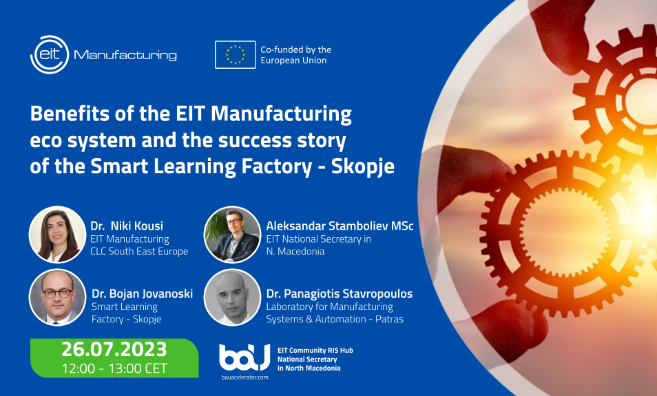 Benefits of the EIT Manufacturing ecosystem and the success story of the Smart Learning Factory ...